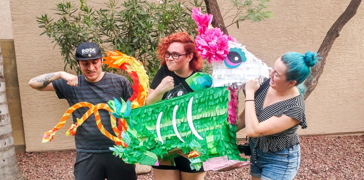 Destroying a DIY pinata with a samurai sword feat. Katelyn McCaigue ...