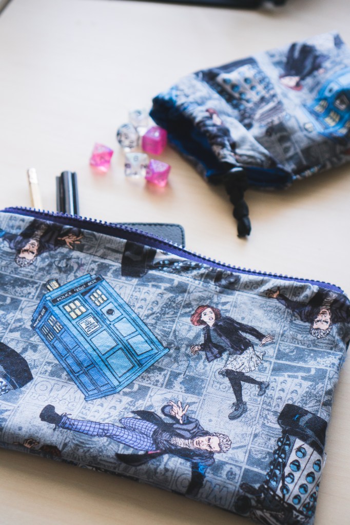 Making a DIY Pencil Pouch, Dice Bag for Doctor Who Day – Subculture Recall