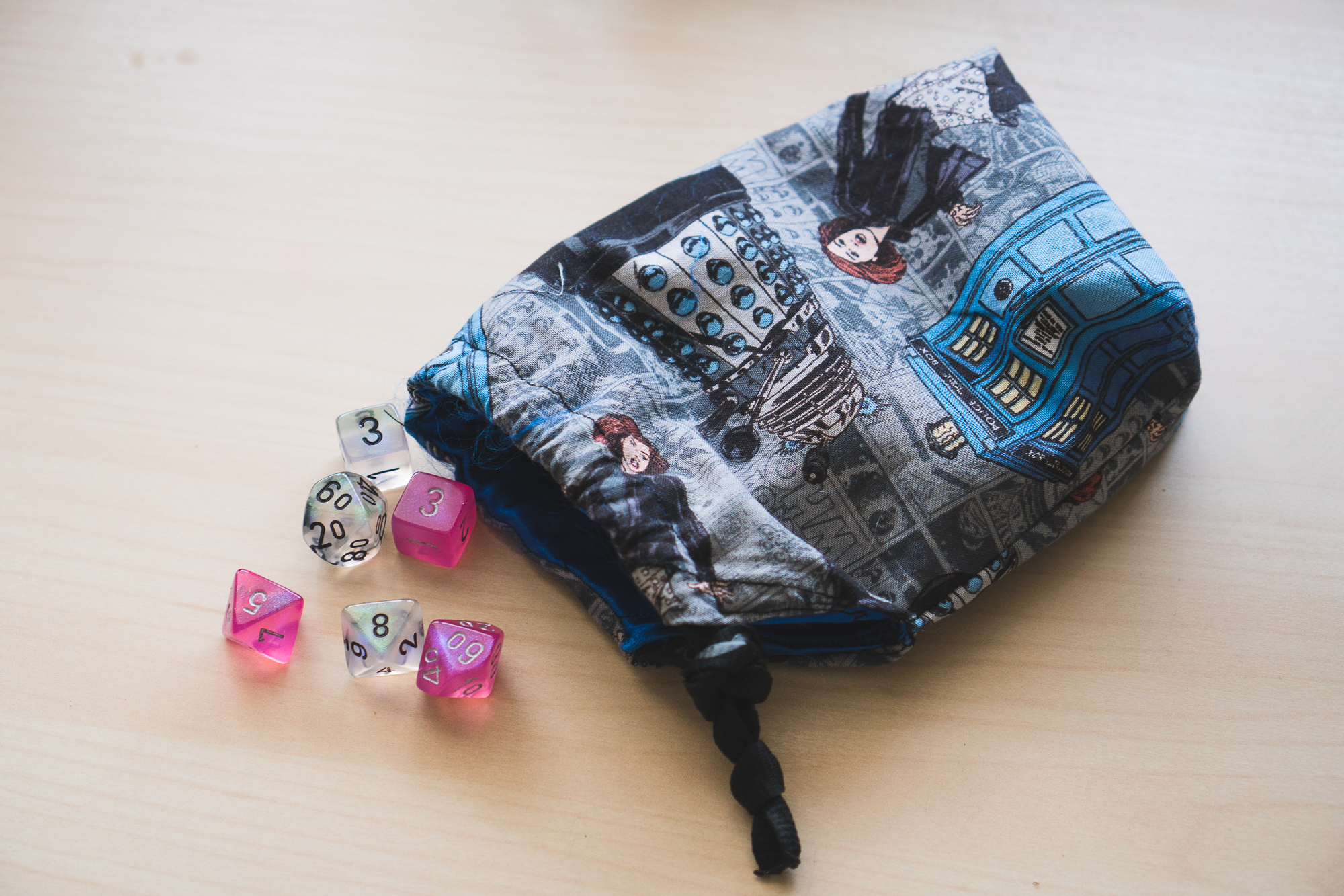 Making a DIY Pencil Pouch, Dice Bag for Doctor Who Day – Subculture Recall